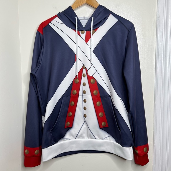 Tops | Historical Hoodie Revolutionary War Uniform Costume Cosplay ...